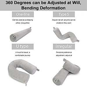 Hxcxrst Travel Pillow-Twist Memory Foam Neck Pillow Support Pillow, Used for Neck, Chin, Waist and Leg Support-Suitable fo Airplanes, Buses, Trains.