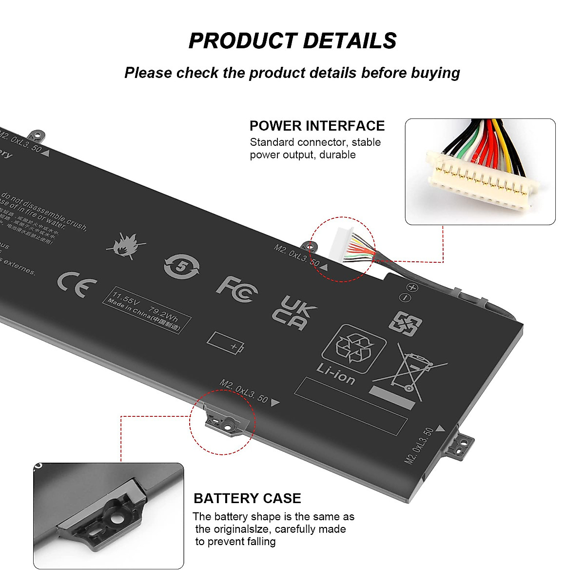 KB06XL KBO6XL Laptop Battery for HP Spectre X360 15 15-Bl012DX 15-BL112DX 15-BL062NR 15-BL075NR 15-BL0XX 15-BL1XX 15-BL002XX 15T-BL000 15T-BL100, HSTNN-DB7R TPN-Q179 902499-856 902499-855 902401-2C1