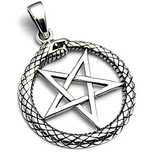COSUMOSU Inverted Pentacle Devil star 925 Sterling Silver Pendant Charm (Snack)