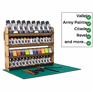 PROSCALE Paint Rack for model paints. Hobby craft Citadel Vallejo Tamiya Army wall paint rack stand paint holder organiser Miniature warhammer paint storage Model painting station (Universal)