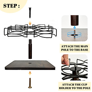 8 Slots Water Bottle Organizer for Stanley 40 & 30 oz Tumbler, Rotatable Stanley Cup Holder, Stanley Cup Organizer, Stanley Cup Accessories for Kitchen Cabinet, Ideal Gift