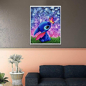 Diamond Painting Kits for Adults Kids 5D DIY Diamond Art Kits Round Full Drill Paint with Diamonds Crystal Rhinestone Cross Stitch Cartoon Picture Arts and Craft