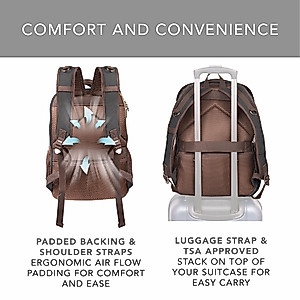 Ama Dablam Canvas Laptop Backpack for School Work & Travel (CarryOn), Cotton w/ 17in Sleeve | Waterproof | Durable (XL, 30 Liter) Lone Pine