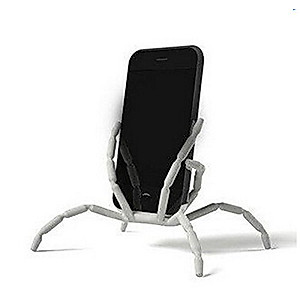Universal Multi-function Portable Spider Flexible Grip Smart Phones GPS Car Bicycle Bike Desk Plane Cup Book Support Cell Mobile Phone Holder hanging Mount and Stand for iPod iPhone 4/4S/5/5S/6 Samsung Galaxy Andriod MP4 (White)