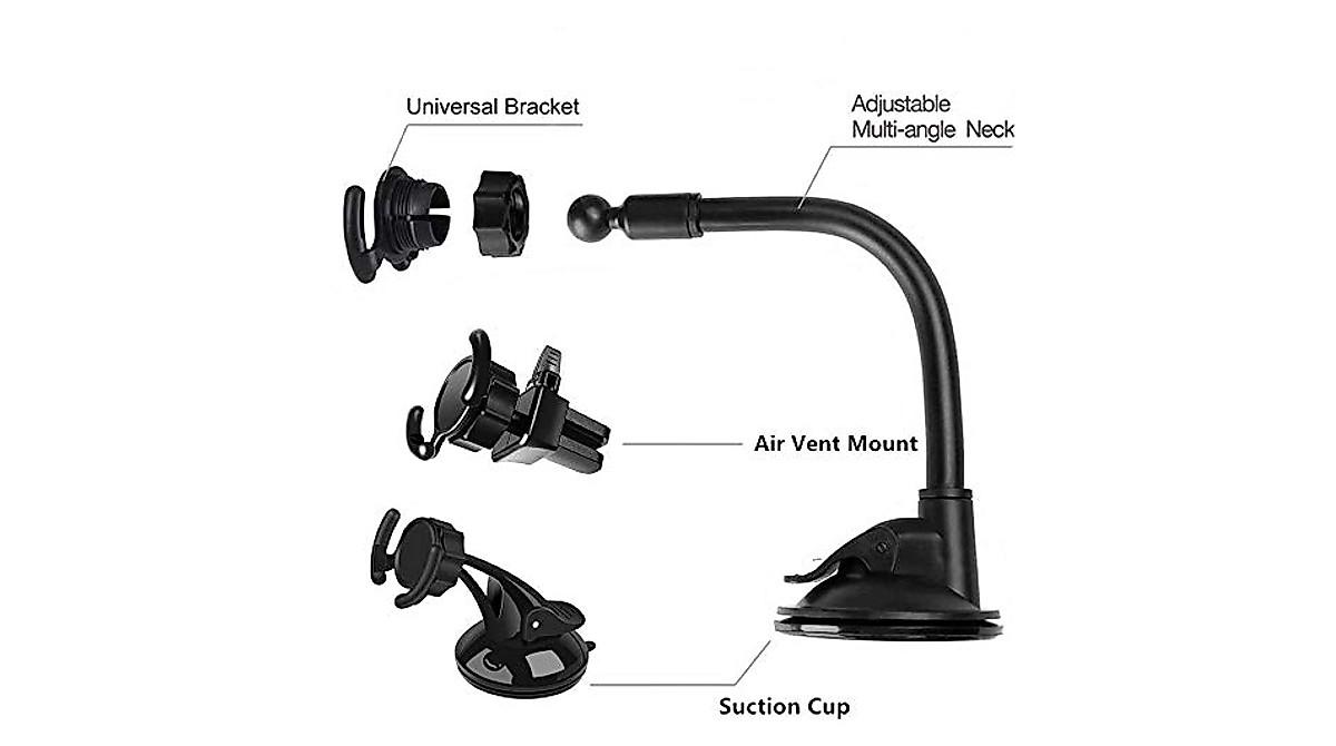 LEWOTE Universal 3-in-1 Car Phone Mount | Strong Suction