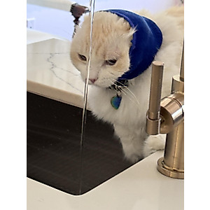 Pet Hoodz for Cats, Anxiety, Grooming, Ear Muffs, Cat Ear Protection, Calming, Ear Compression, Pet Hoodie, Cat Hoodie, Soft-Expandable Fabric for Cats, (Lavender, MED)