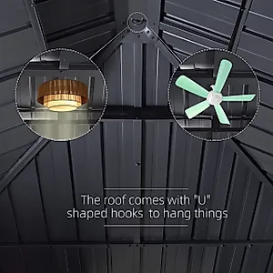 PURPLE LEAF 12' X 12' Hardtop Gazebo Aluminum Frame with Galvanized Steel Double Roof for Patio Lawn and Garden, Navy Blue Curtains and Netting Included Grey Outdoor Gazebo