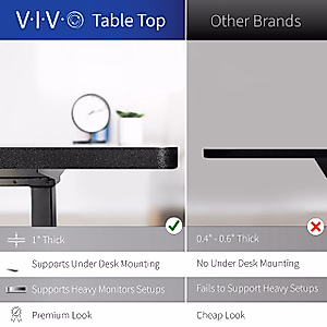 VIVO Electric Height Adjustable 71 x 36 inch Memory Stand Up Desk, Black Table Top, Black Dual Motor Frame with Preset Controller, 2B Series, DESK-KIT-2B7B-36