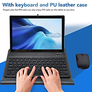 10 Inch Tablet, 8800mAh IPS Octa Core Tablet PC with Dual Camera for Home (Blue)