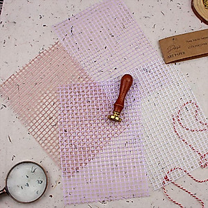 Diuhofart Textured Mesh Fabrics for Junk Journals, Handmade Decorative Scrapbook Materials for Crafts, Art Journaling, Scrapbooking, Collage 10 Sheets