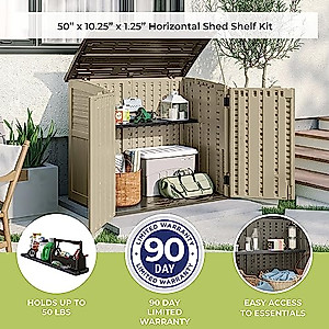 Suncast BMSASHELFH1 Shed Shelf Kit, No Size, Black