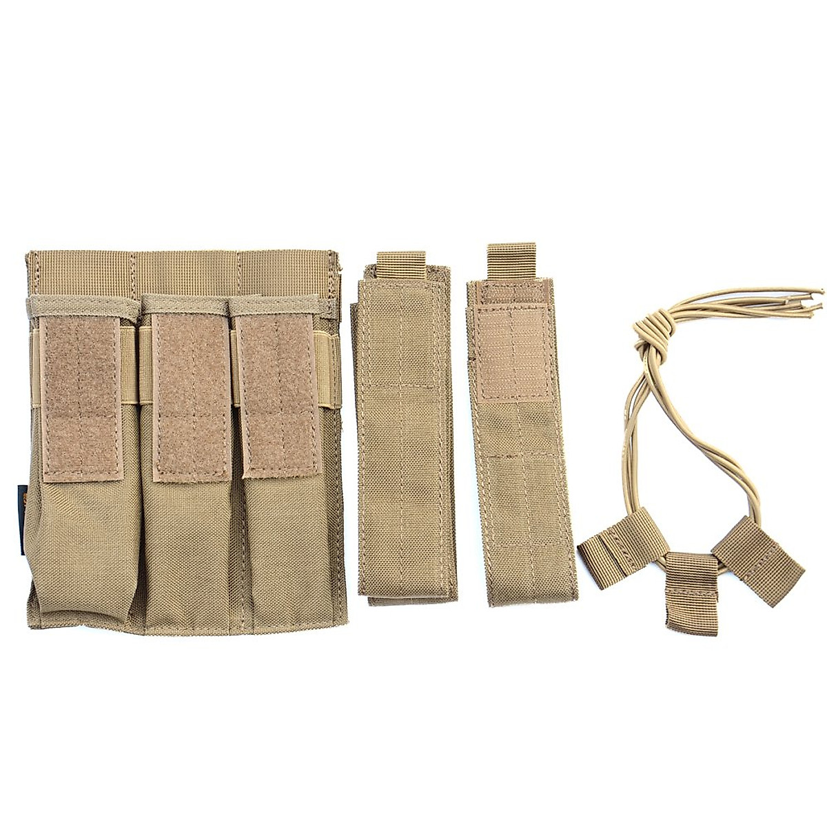 LytHarvest Tactical Molle Magazine Pouch, Kriss Tactical Pistol Triple Mag Pouch, Multi-use (TAN)