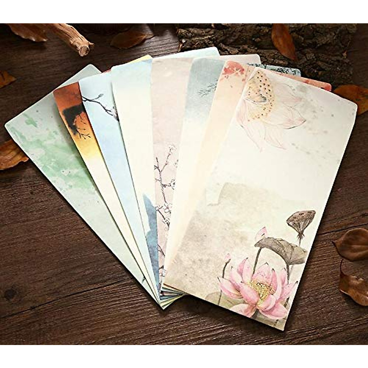 Retro Stationery Paper And Envelopes Set Letter Paper A4- Cute Kawaii Special Design Chinese Style Writing Stationery Paper Envelopes-32 Pack Stationery Paper and 16 Pack Envelopes(Retro)