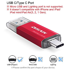 USB C Flash Drive, DISAIN 64GB USB C Thumb Drive (USB A 3.0/USB C 3.0), 2 in 1 OTG Type C Flash Drive for USB C Smartphones, Tablets, PC