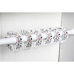 Mumsy Goose Nursery Closet Dividers Closet Organizers Baby Girl Clothes Dividers Blush Pink Black Floral