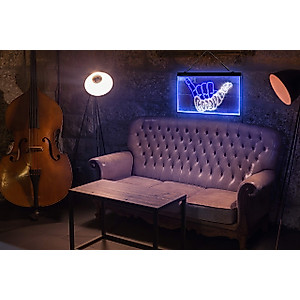 ADVPRO Good Vibes Only Hand Party Decoration Dual Color LED Neon Sign White & Blue 16" x 12" st6s43-i1076-wb