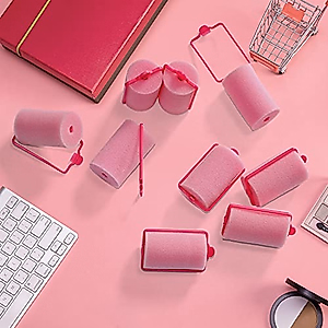Amzpus 36 Pieces Foam Roller Hair Curler - Flexible Jumbo Foam Sleeping Hair Styling Curlers for Hair Styling, 1.57inch, Pink