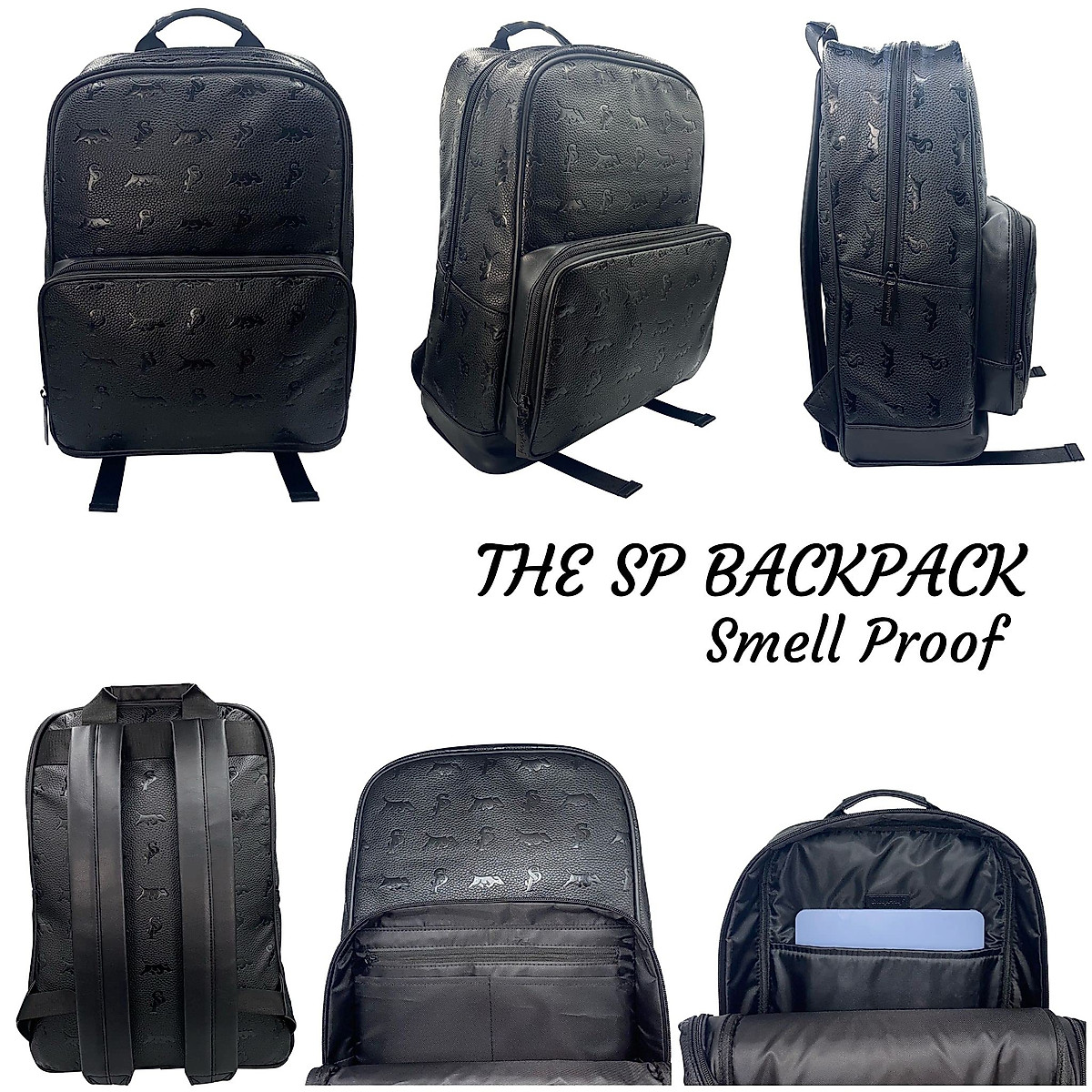 The SP Backpack in All Black Smell Proof BackPack