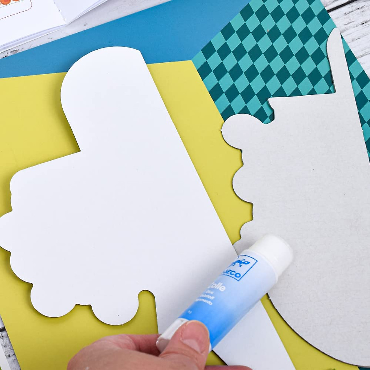 DJECO Inspired by Square Heads Sticker Craft Kit, Picasso, Multi