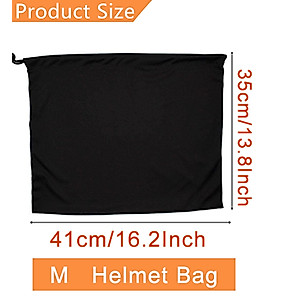 KOOUMOS Motorcycle Helmet Bag Ski Bag Backpack Large Storage Carrying Bags for Sport Riding Travel Motorcycle Bicycle Made of Nylon Cloth with Drawstring Bag (M*2Pack