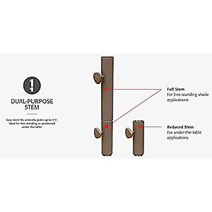 Treasure Garden 50 LB Classic Market Umbrella Base (Bronze-Finish)