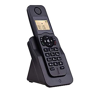 dsfen Expandable Cordless Phone Telephone with LCD Display Caller ID 50 Phone Book Memories Hands-Free Calls Conference Call 16 Languages Support 5 Handsets Connection for Office Business Home