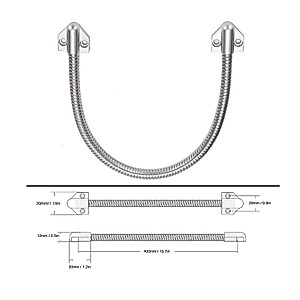 Armored Loop Power Transfer, Door Wire Conduit Flexible Gooseneck Door Cable Protector, Stainless Steel Exposed Mounting Sleeve, Access Wire Protector for Access Control System Video Line Door Lock