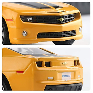 TGRCM-CZ 1/36 Scale Chevrolet Camaro Casting Car Model, Camaro Bumblebee Zinc Alloy Toy Car for Kids, Pull Back Vehicles Toy Car for Toddlers Kids Boys Girls Gift (Yellow)