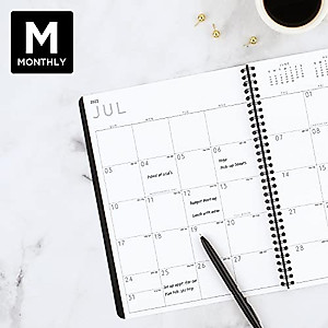 AT-A-GLANCE 2022-2023 Planner, Weekly & Monthly Academic, 8-1/4" x 11", Large, Contemporary Lite, Black (7057XL0523)