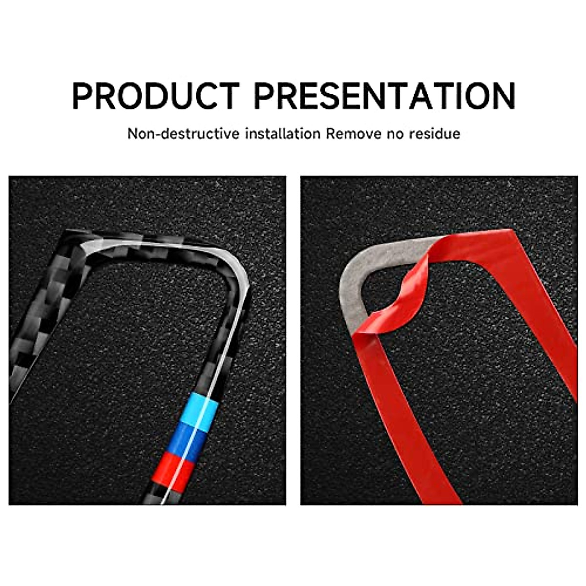 Car Key Frame Panel Cover Trim Carbon Fiber Sticker Decal fits for BMW X5 E70 X6 E71 2007 2008 2009 2010 2011 2012 2013 2014 Accessories