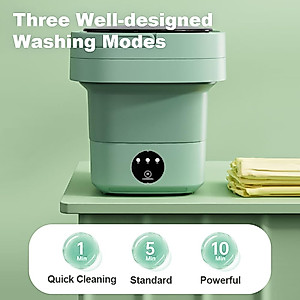 Portable washing Machine and Dryer Combo, Foldable Mini Washing Machine, Automatic Portable washing Machine for Baby Clothes Sock Underwear or Small Items, Suitable for Laundry Camping RV Travel 6.5L