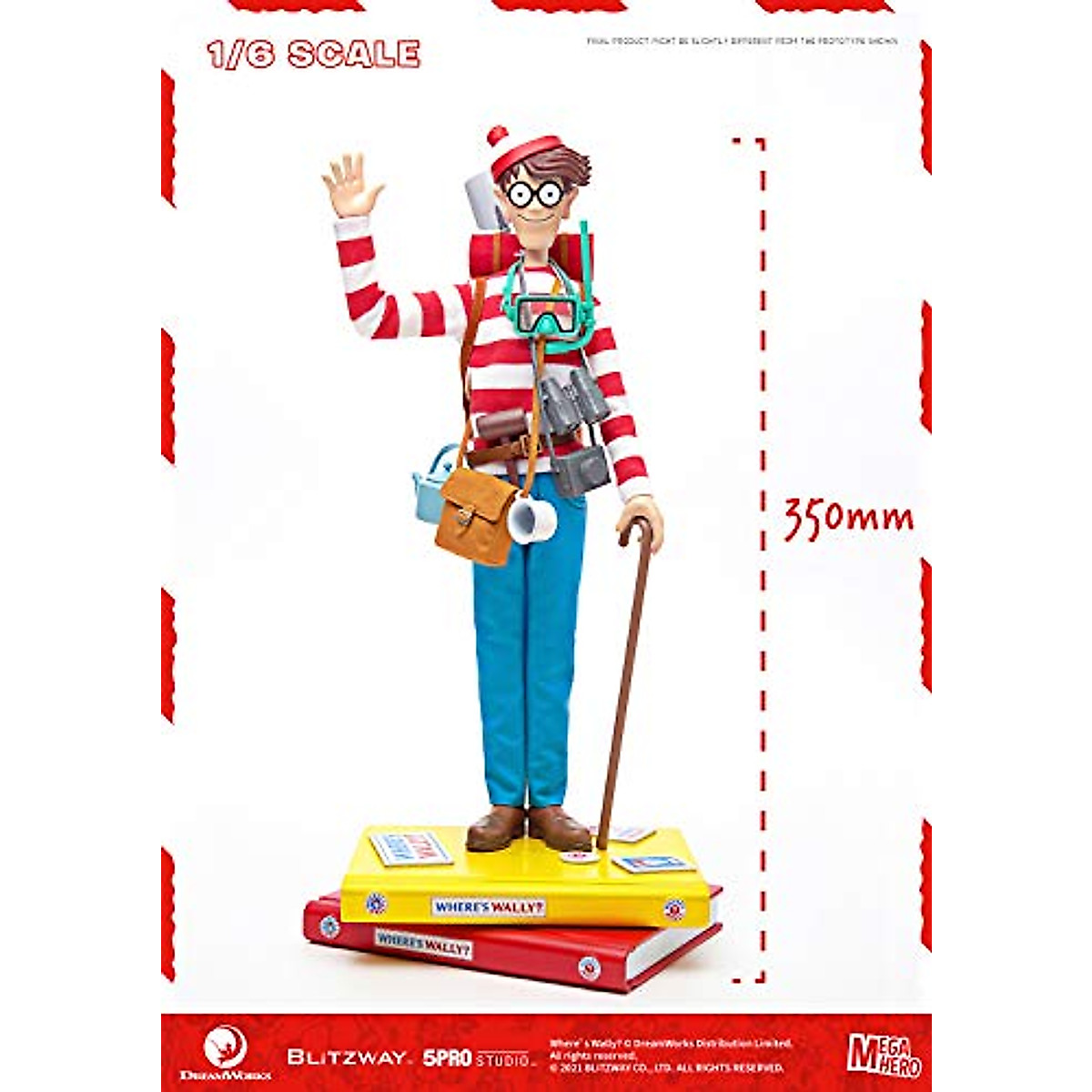 Blitzway - Where's Waldo? - Waldo 1/6th Scale Action Figure, 5Pro Studio MEGAHERO Series