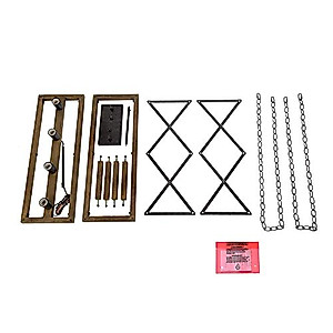 Farmhouse Chandelier, 4-Light Dining Room Lighting Fixtures Hanging, 27.5" Rustic Rectangle Chandelier for Kitchen Island