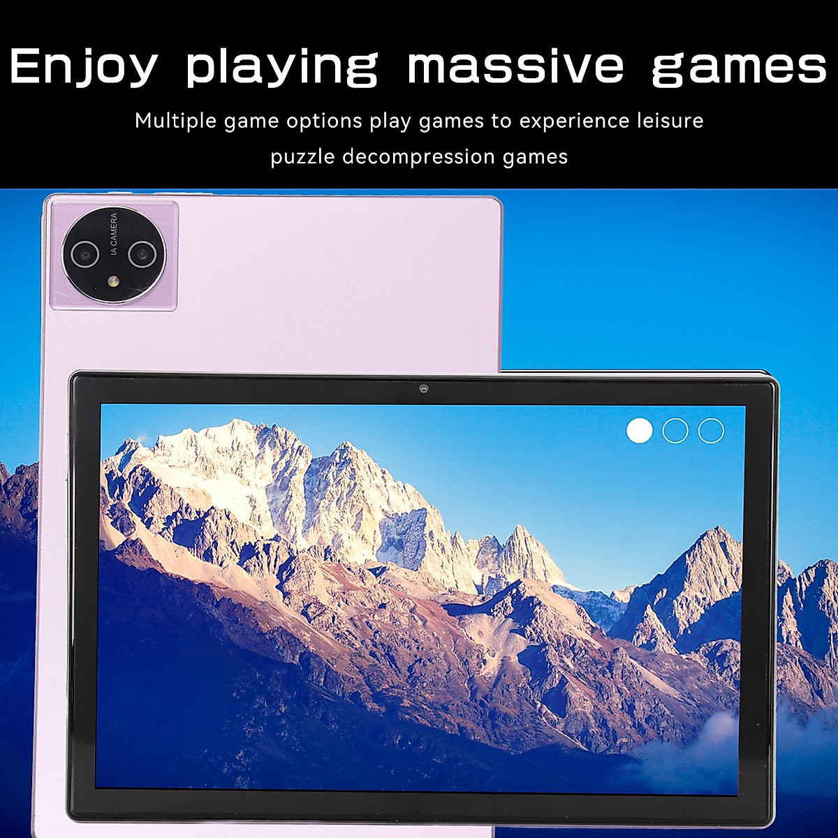 DAUERHAFT FHD Tablet, 100-240V 5G WiFi 8GB RAM 256GB ROM 10.1 Inch Tablet 8MP Front 16MP Rear 2 in 1 4G Network 8 Core CPU with Keyboard for Learning (US Plug)