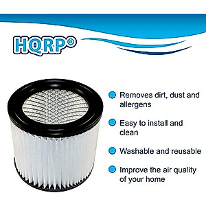 HQRP Cartridge Filter compatible with Shop-vac H87 H87S series H87S450 H87S550A H87S650C H87S600Cr Brute 5 Gallon Wet Dry Vacuum