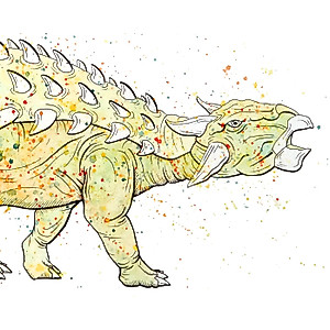 9 Piece Dinosaur Nursery Set | Crib Sheet | Blanket | Art Prints | Changing Pad Cover