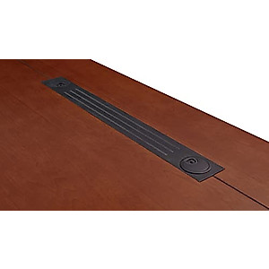 Zuri Furniture 79" Modern Ford Executive Desk with Filing Cabinets - Light Wood