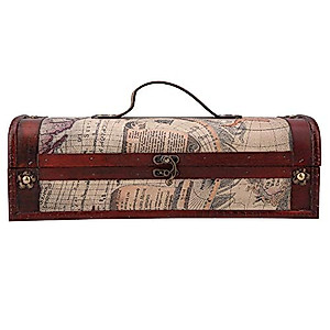 Hztyyier Vintage Wooden Wine Bottle Box with Antique Finish, Wood Bottle Wine Case, Red Wine Champagne Single Bottle Packing Storage Box