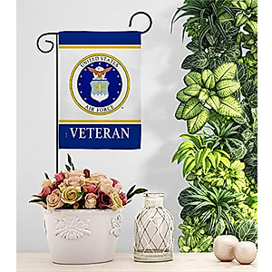 USA Decoration Air Veteran Garden Flag Armed Forces USAF United State American Military Retire Official House Decoration Banner Small Yard Gift Double-Sided, 13"x 18.5", Thick Fabric