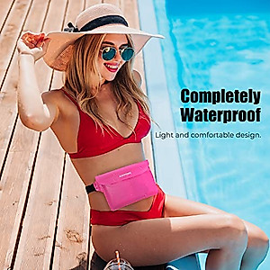 ECHTPower 2 Pack Waterproof Pouches Bag, Screen Touch Sensitive Waterproof Bag Dry Bags with Adjustable Waist Strap for Beach Bulk Swimming Kayaking Floating Boating Fishing Hiking Pool Water Park