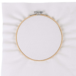 Linen Cotton Needlework Fabric, Kissbuty White Linen Fabric Cloth for Embroidery Garment Craft Flower Pot Decoration Embroidery Cross Stitch Cloth, 60 by 20 Inch