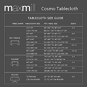maxmill Faux Linen Textured Rectangle Tablecloth Water Resistant Wrinkle Free Spill-Proof, Soft Table Cloth for Dining Room Decoration, Banquet Parties Event Holiday Dinner, 60 x 84 Inch Beige