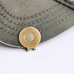 Eshan Magnetic Golf Hat Clips Ball Marker Holder (10 Pack, Bronze) for Golf Gloves Hats Bags Caps Visor Belt