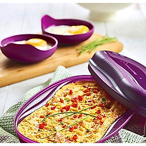 Tupperware Microwave Breakfast Maker Set in Rhubarb
