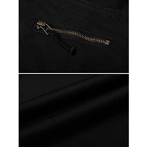 OCHENTA Men's Military Cargo Pants with 8 Pockets, Relax fit for Casual Work Combat Army Trousers Black 42