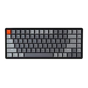 Keychron K2 Version 2 Wireless Gaming Mechanical Keyboard, Bluetooth/USB Wired Compact 84 Keys RGB LED Backlit Aluminum Frame for Mac Windows, Gateron G Pro Blue Switch