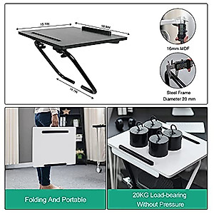 CALEPTONG Standing Desk on Chair, Work Standing Desk Sit Stand Up Desk for Home Office, Black