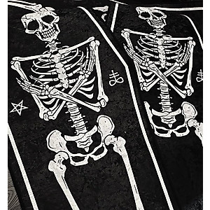 Leniutor Gothic Skull Coffin Area Rug, Non-Slip Punk Rock Goth Room Indoor Outdoor Rug Carpet for Bedroom Living Room Halloween Home Decor (Skull 23" x 63")
