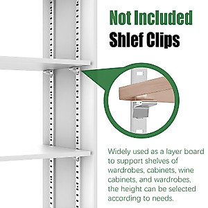 Adjustable Shelf Bracket 36 inch 8 Pack Standards Shelf Pilaster Strips Rail Rack Steel Mortise Supports for Wall Bookcases Shelving System Cabinet Closet Organization