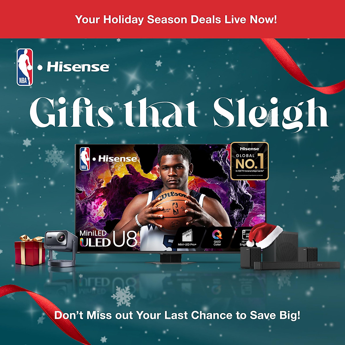 Hisense HS205G 2.0Ch Sound Bar, 120W, DTS Virtual: X, Dolby Audio, HDMI/ARC/Optical/USB, Bluetooth, Roku TV Ready, Black (HS205G, 2024 Model) (Renewed)